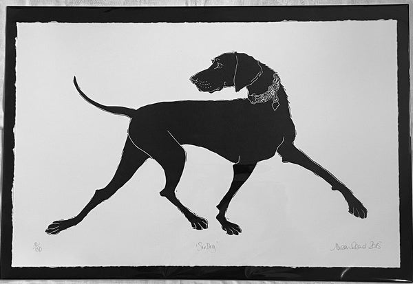 Sir Dog. Linocut Print 10/150 (AR93) – Purple Gallery