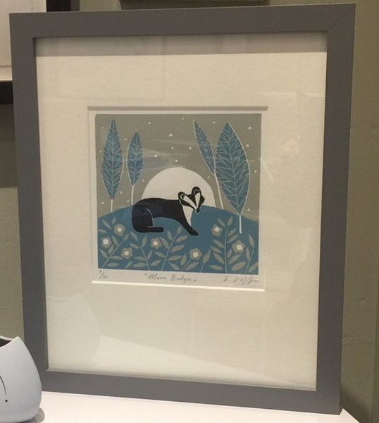 Moon Badger (7/10) framed – Purple Gallery