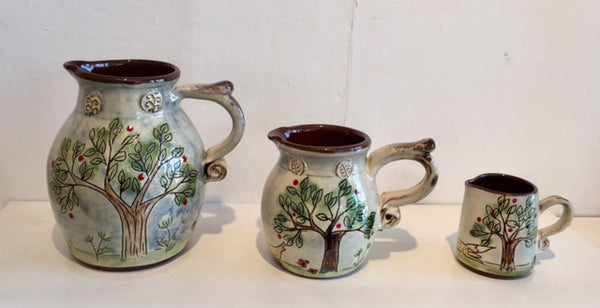 Medium Trees Jug with Garden Bird – Purple Gallery