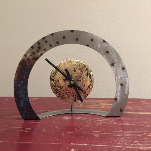 Hoop Clock (Pewter with Black Spots) – Purple Gallery