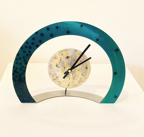 Hoop Clock (Turquoise with Black Dots) – Purple Gallery