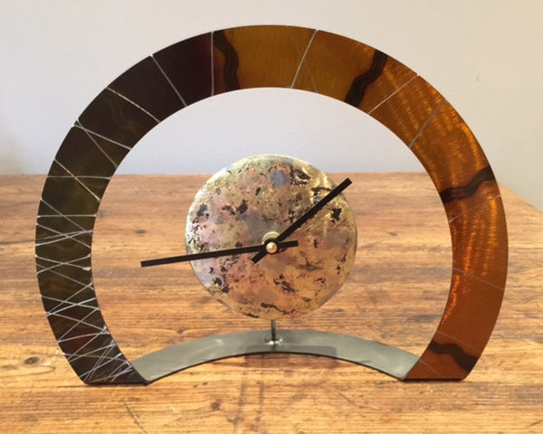 Hoop Clock Orange with Black Stripes – Purple Gallery